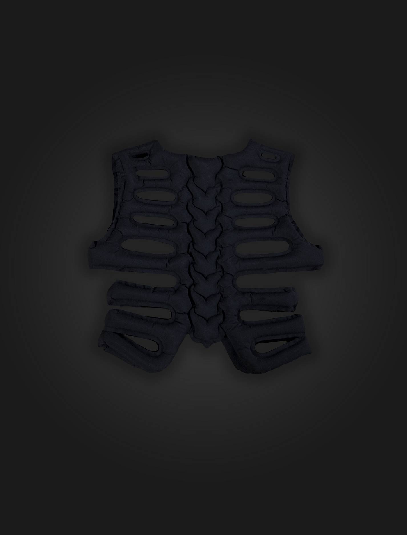 Black Rib Cage Puffer – Ophelia Wear