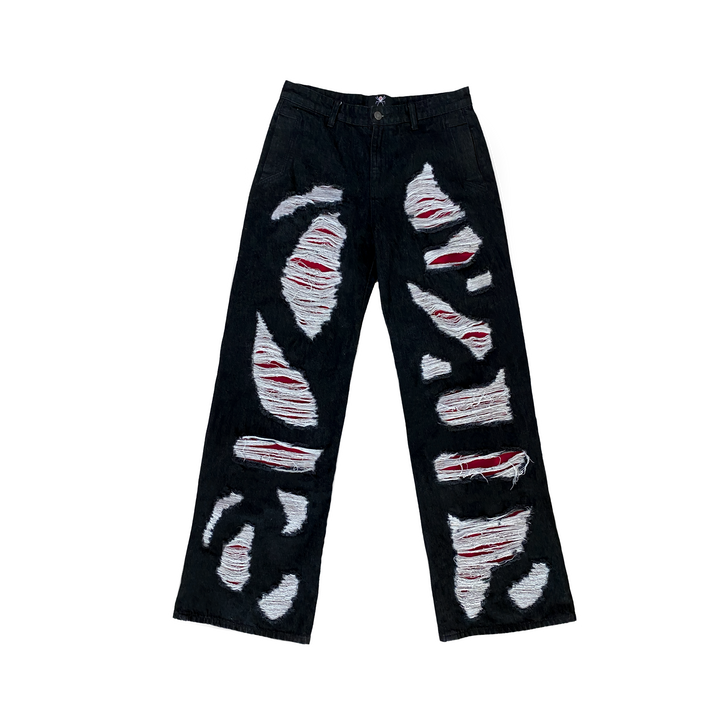 Spider Distressed Jeans by Ophelia Wear
