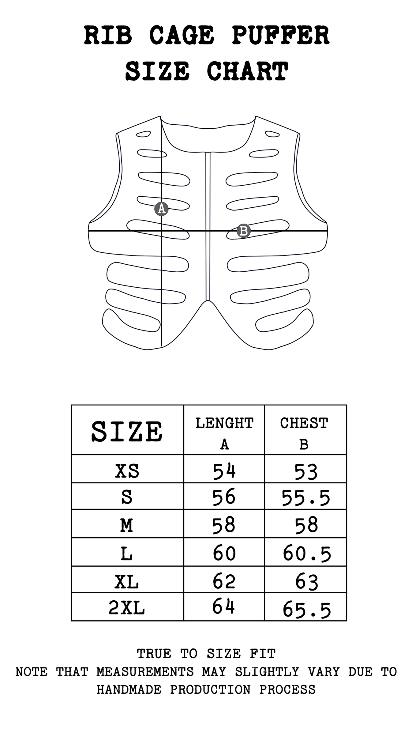 Black Rib Cage Puffer (PRE ORDER) – Ophelia Wear