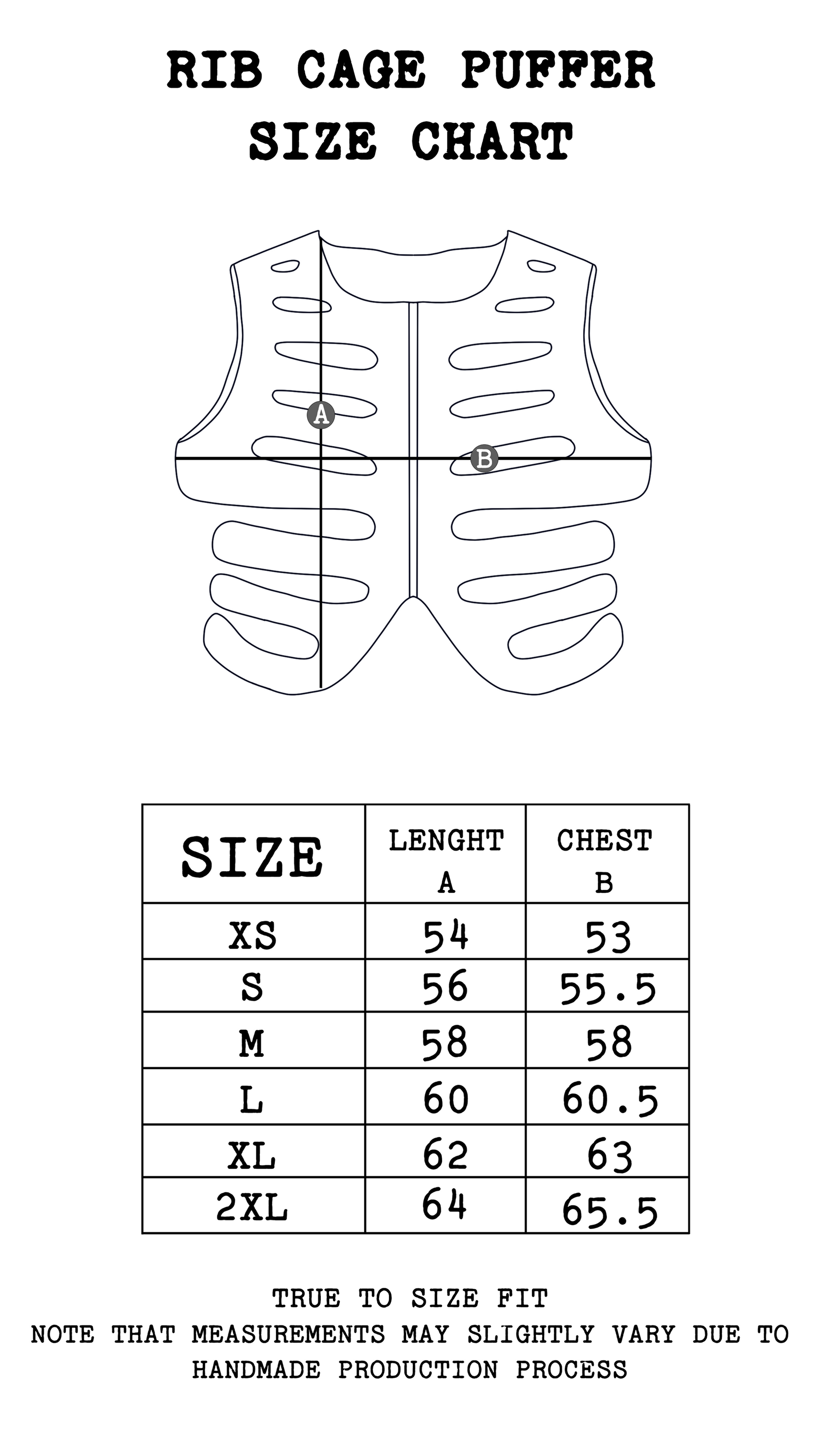 Black Rib Cage Puffer – Ophelia Wear